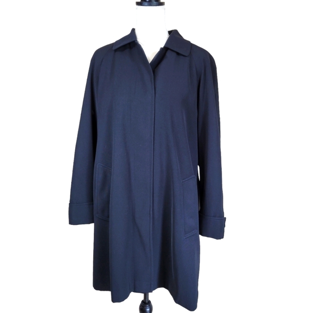 Heavy Lined Black Coat Duster Style By Gallery Women'… - Gem